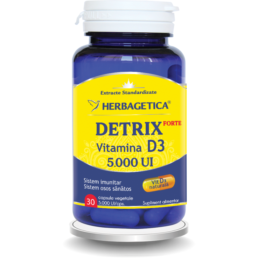 Supliment Alimentar Detrix Forte Vitamina D3 5.000 UI 30 Capsule – Tuc-Tuc
